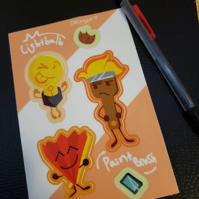 Flower BFB BFDI Holographic Keychain Object Shows - Etsy