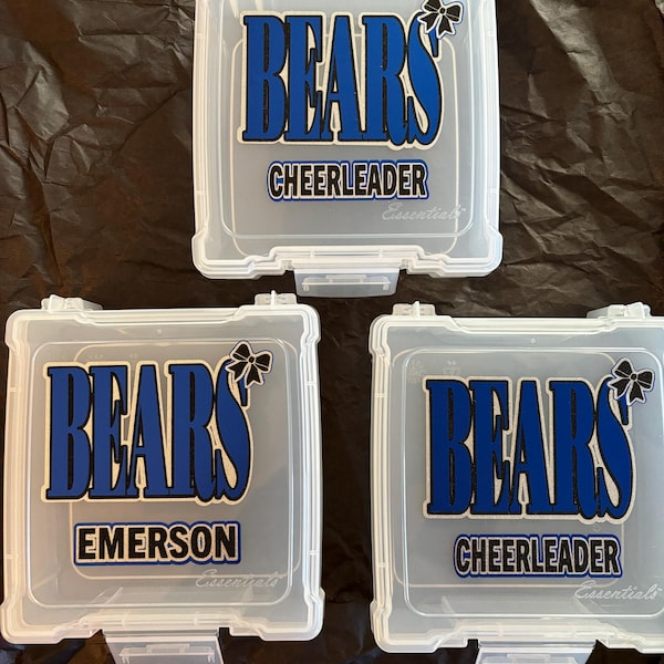 Cheer Bow Box, Cheer Bow Box and Makeup Bag, Cheer Bow Holder, Bow Box ...