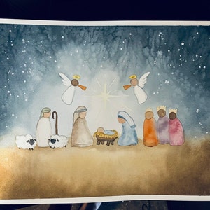 Nativity Scene Svg Png Dxf Hand Drawn Christian Christmas Advent Jesus ...