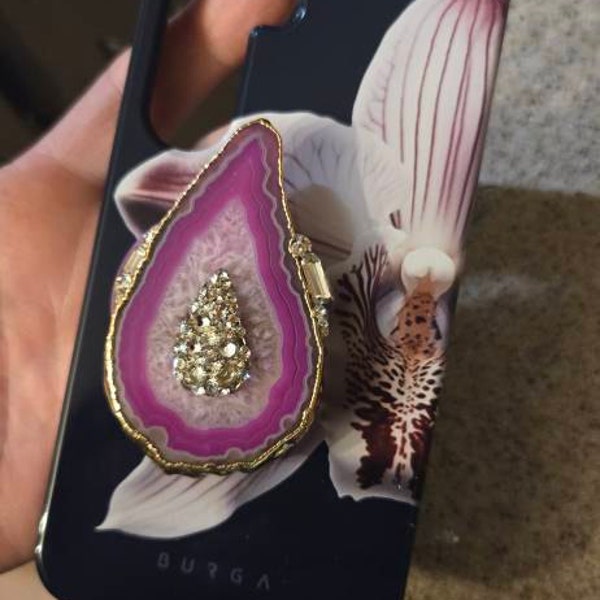 Custom Luxe Crystal & Pink Crystal Encrusted Phone Case, High End ...