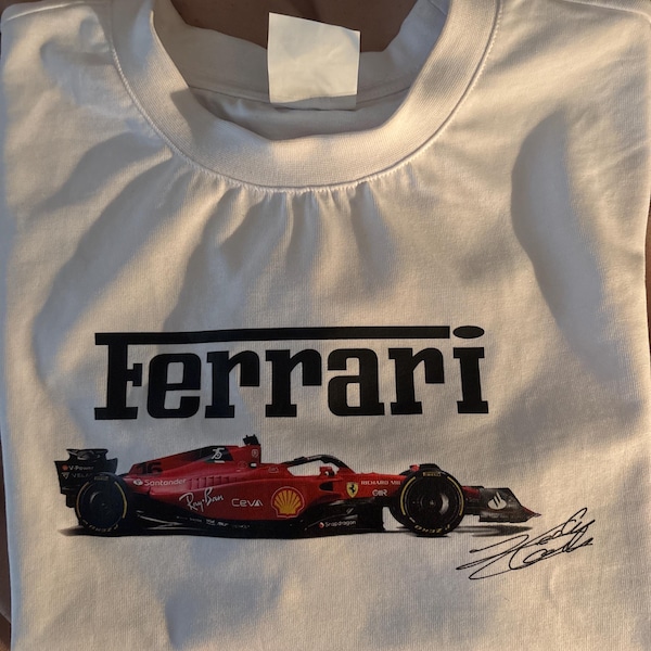 Pink Ferrari Cropped Tee, Women's Formula 1 T Shirt, Ferrari Baby Tee ...