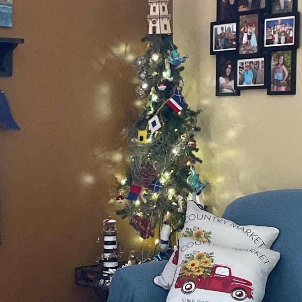 Lighthouse Tree Topper W/led Beacon Light - Natural Wood Finish ...