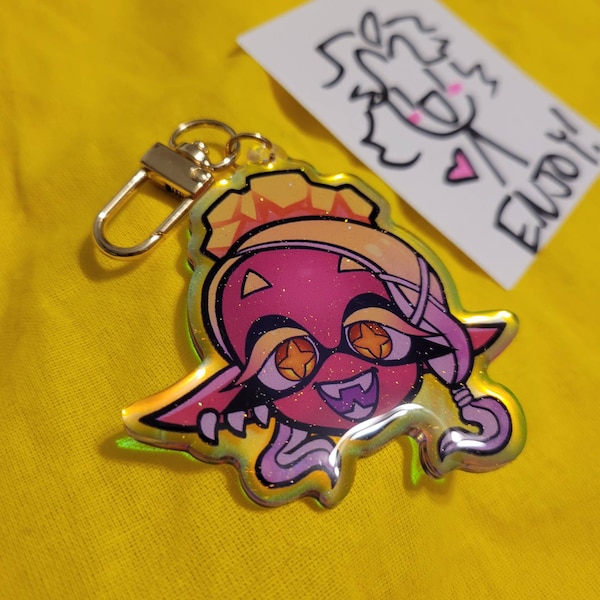 Splatoon 3 Shiver & Frye (2.5" Rainbow Acrylic Charm, Glitter Epoxy) - Etsy