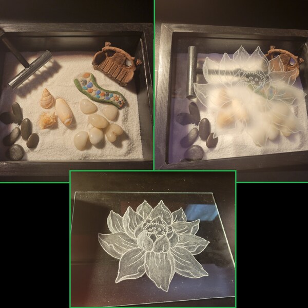 Mini Zen Garden Kit, Zen Garden, Desktop Zen Garden, Dry Rock Garden ...