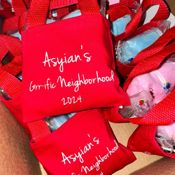 Personalized Canvas Gift Bags | Party Favor Bags | Event Gift Bags ...