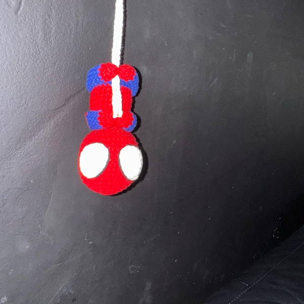Crocheted Spider-man and Superhero Hanging for Car Mirrors - Etsy
