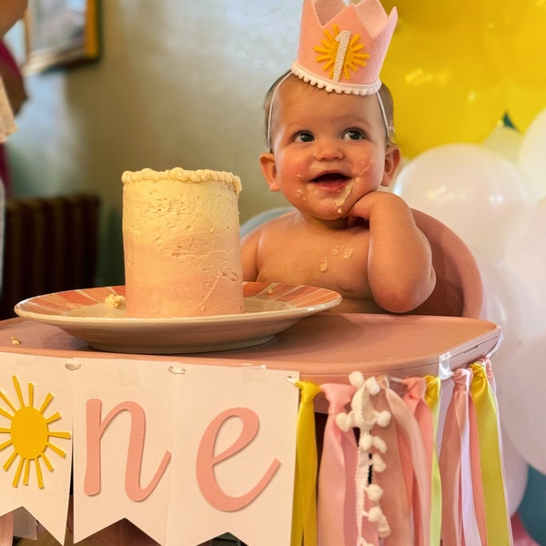 Pink Sun Crown, Sunshine Crown Girl, Here Comes the Sun, Custom Crown ...
