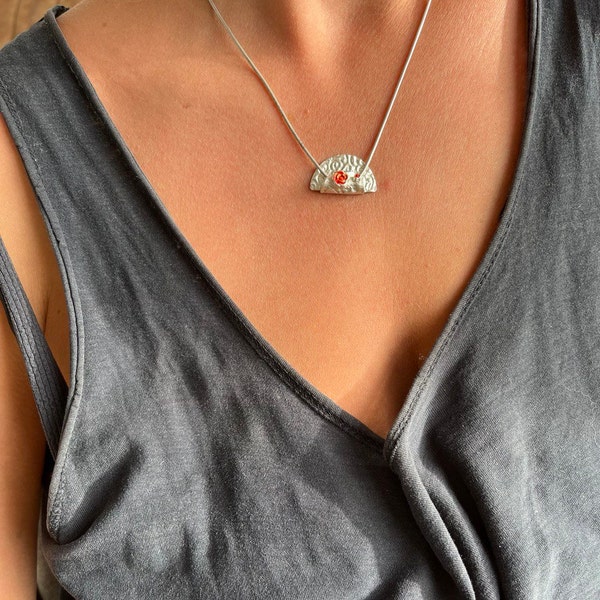 Silver Pendant, Unique Shape and Texture. Hand-made, Own Design. Made ...