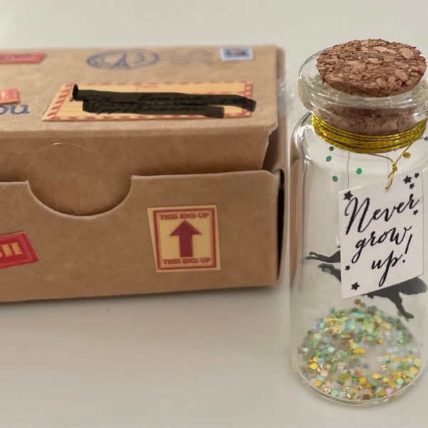 Peter Pan Gift. Tinkerbell Gift. Never Grow Up. Message Bottle ...