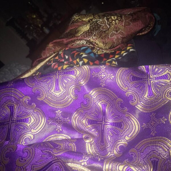 Embroidered Gonfalons of Jesus Christ and the Mother of God. Easter ...