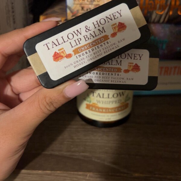 Tallow Mineral Sun Balm, SPF 30+, Natural Organic Sunscreen, Grass-fed ...