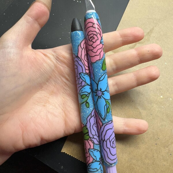 Epoxy Inkjoy Pen, Custom Pens, Glitter Pen, Gift for Nurse, Refillable ...