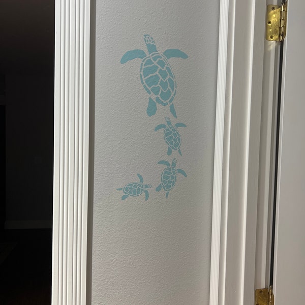 Swimming Sea Turtle Ocean Beach Decals | High Quality Self Adhesive ...
