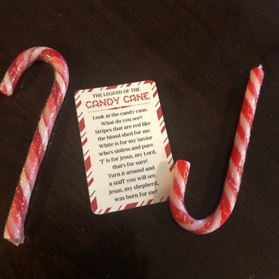 Legend of the Candy Cane Printable Tag, Candy Cane Poem, Christmas Tags ...