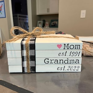 Baby Boy Stacked Books, Its a BOY Custom Book Stack, Farmhouse Nursery ...