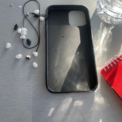 Black Obsidian Gemstone Phone Strap Charm, Healing Crystals Citrine ...