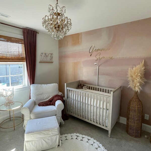 First and Middle Sign Name - Gold Mirror Name Sign - Custom Name Sign ...