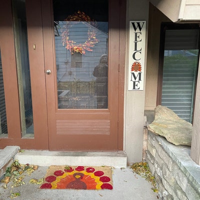 Interchangeable O Welcome Sign, 31 Vertical Porch Sign, Front Door ...