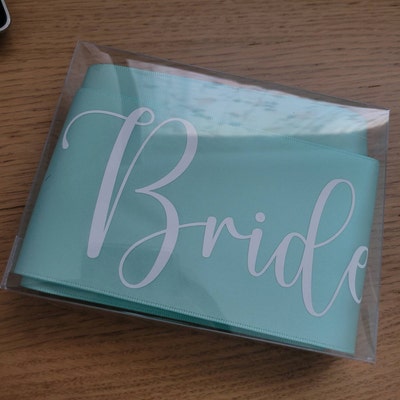 Bride Sash, Bachelorette Sash and Veil, Bridal Shower Sash ...