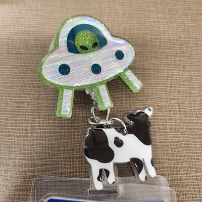 The Original UFO Alien Pill Abduction Funny Retractable Badge - Etsy