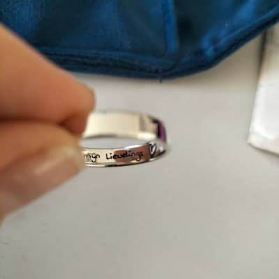 Actual Handwriting Band Ring, Eternity Ring, Memorial Handwriting Ring ...