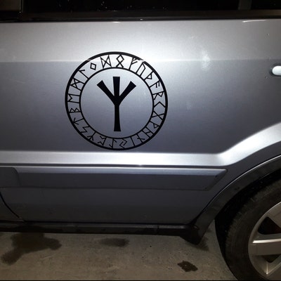 Rune Circle Algiz Rune Viking Norse Mythology Vinyl CAR DECAL Pagan ...