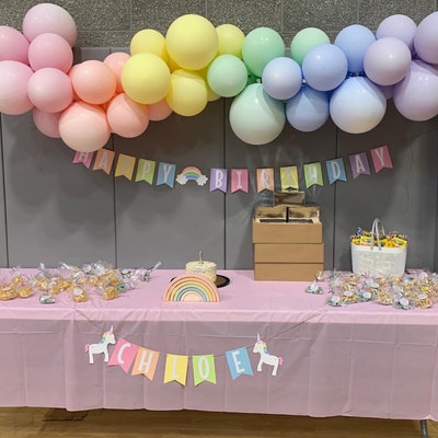 Pastel Rainbow Flag Banner Pastel Rainbow Party Banner - Etsy