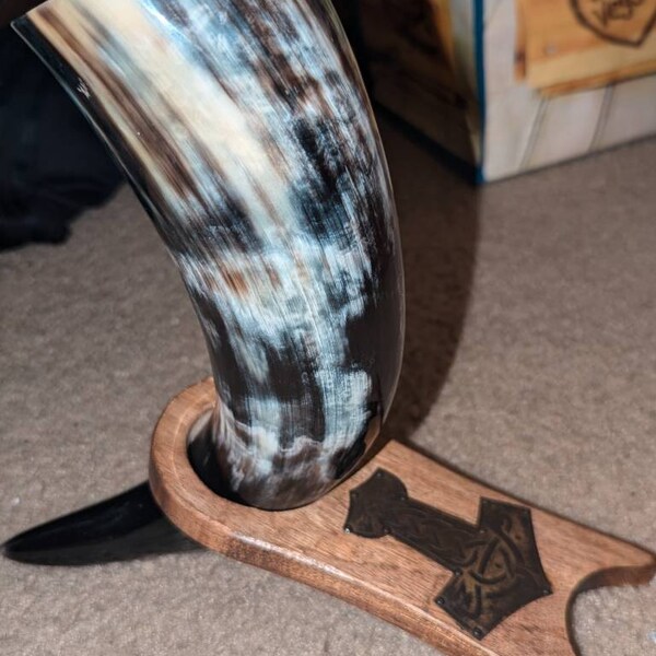 Handcrafted Beard Comb for Men - Drakkar Viking Design - Made From Ox ...