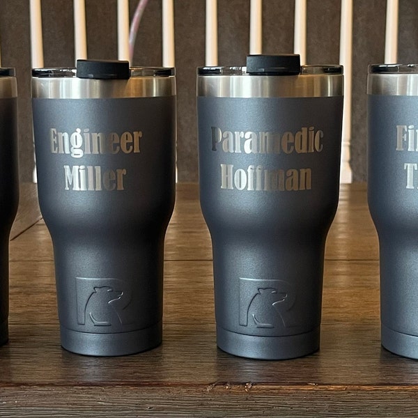 20 Oz. RTIC TUMBLER Personalized With Laser Engraved Name Phrase or ...