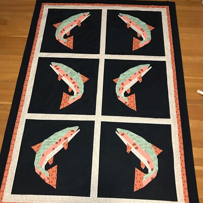 Rainbow Trout Paper-piecing Quilt Pattern, PDF - Etsy