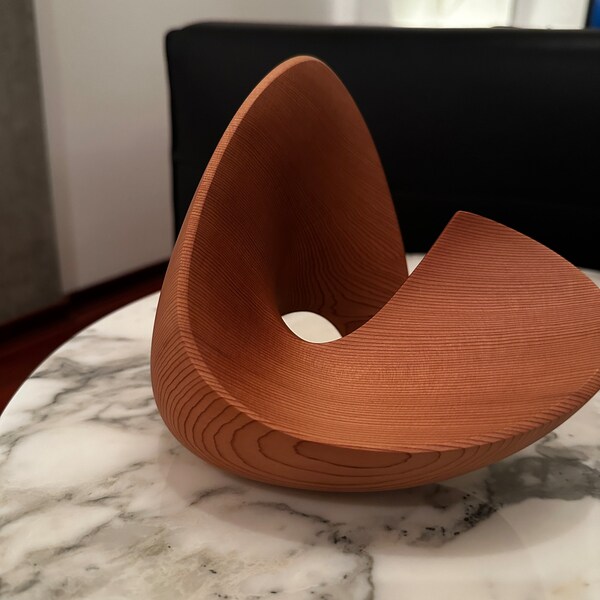 Abstract Art Wood Sculpture - Cosmic Inquiry No.1 - Hand Carved in ...
