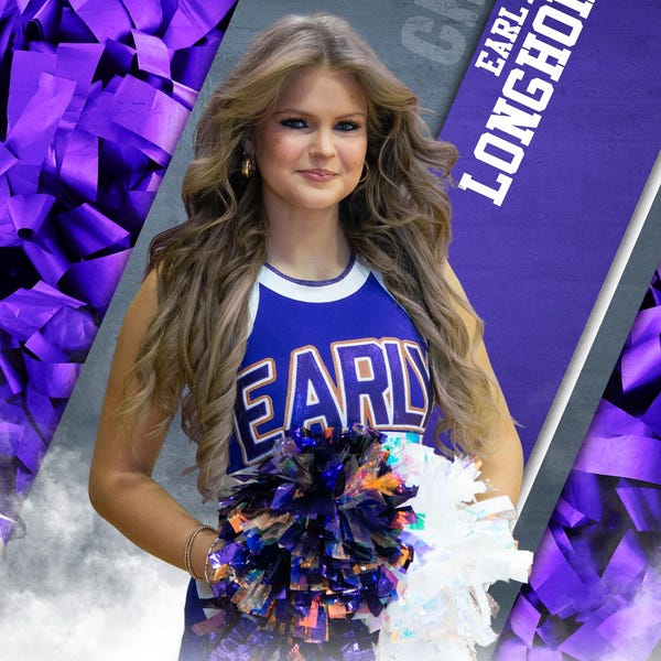 Cheerleading Banner Template 006: 2ft X 3ft (24x36”) Photoshop PSD ...