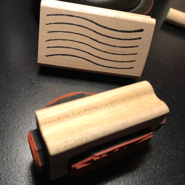 Wavey Lines, Wavy Postal Mark, Cancellation, Vintage Post Mark ...