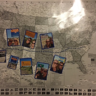 United States Wall Map USA Poster With US Flags Rolled Paper or ...