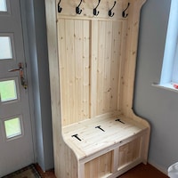 4ft Coat Rack,boot Room, Hallway Bench,monks Bench, Shoe Storage, Any ...