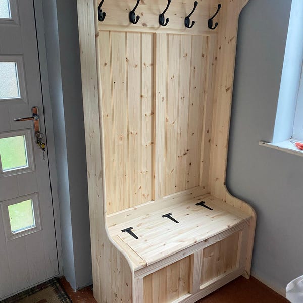 4ft Coat Rack,boot Room, Hallway Bench,monks Bench, Shoe Storage, Any ...