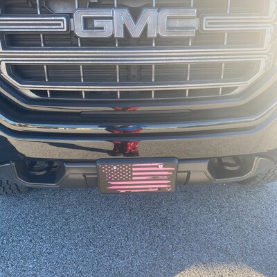 Pink American Flag License Plate - Etsy