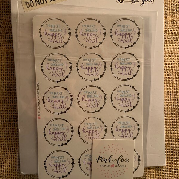 The Best Smelling Happy Mail Stickers, Small Business Stickers ...
