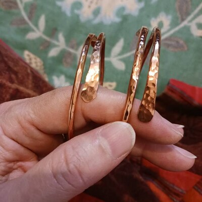 Copper Bangle Bracelets, Eight Gauge Cooper, Copper Bracelets, Overlap ...