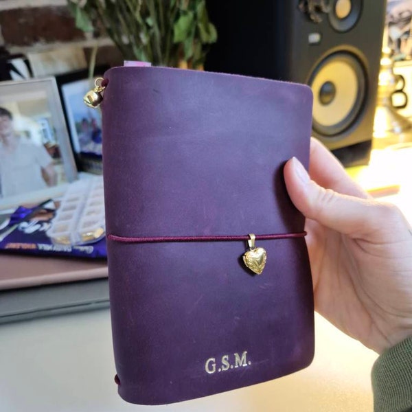 Custom Journal Cover for Men, Leather Pocket Notebook Cover, A5 A6 ...