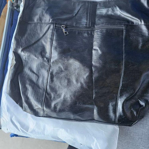 Large Soft Women Leather Tote, Women Shoulder Bag Crossbody Bag, Vegan ...