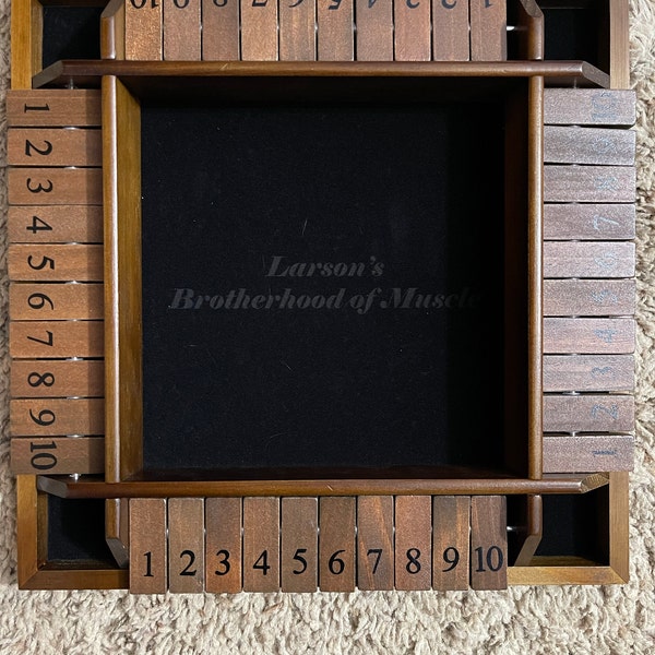 Personalized Large 4-player Shut the Box Game - Etsy