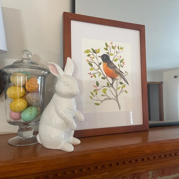 Rabbit Art- Rabbit Painting, Watercolor Rabbit "the Highlands"- Print ...