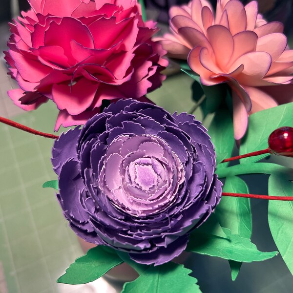 Callie Mini Paper Flower Digital File | PNG | SVG | PDF | Paper Flower ...