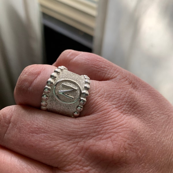 Silver Brand Ring, Custom, Western Ring, Engraved Brand Ring, Brand ...