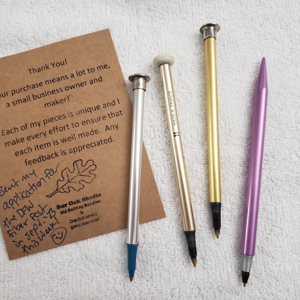 Knitting Needle Pens -set of 3 - Etsy
