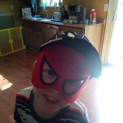 Super Spider Red Felt Mask/ Superhero Felt Mask/ Spider Mask Birthday ...