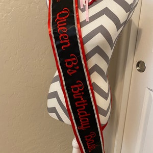 Custom Embroidered Pageant Sash With Cursive Font - Etsy