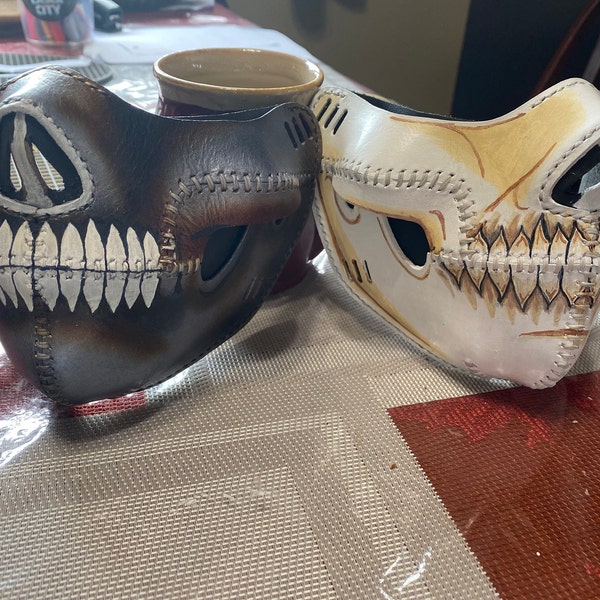 PDF Pattern Leather Skull Half Mask - Etsy