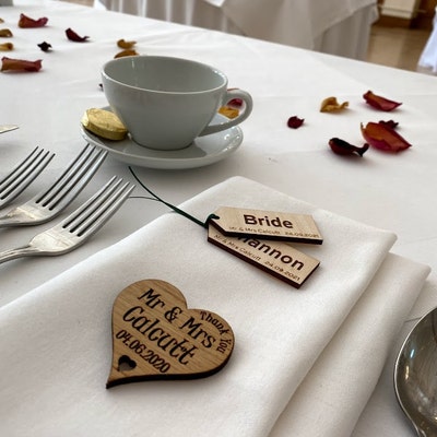 Wedding Table Name Places Rustic Wooden Engraved - Etsy